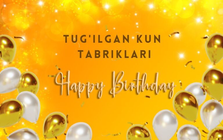 Tug'ilgan kun tabriklari.