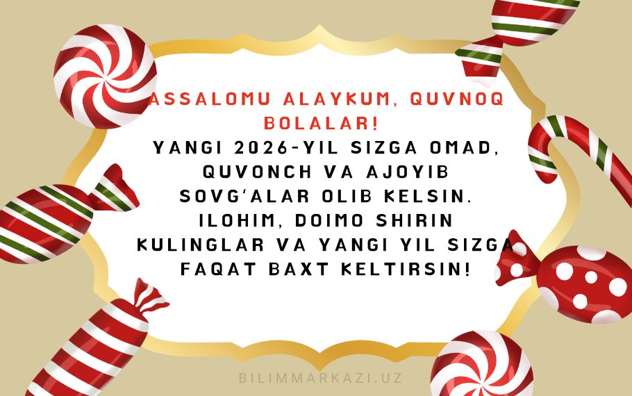 Yangi yil tabriklari eng samimiy tilaklar